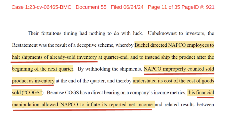 Napco Security Technologies (NSSC) – Former Employees Allege Accounting ...