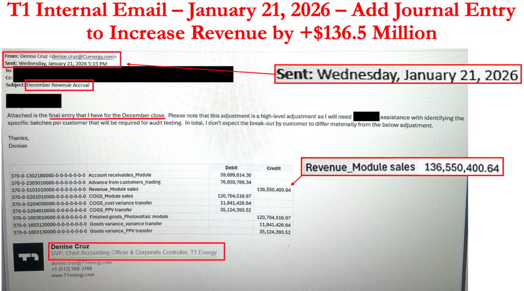 Short T1 Energy – Part 3 of The Whistleblower Series – The Accounting ...